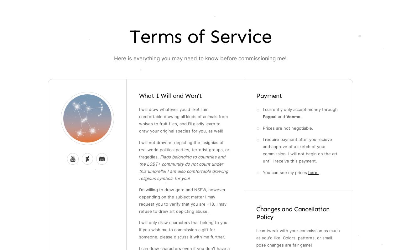 Orion's Terms of Service